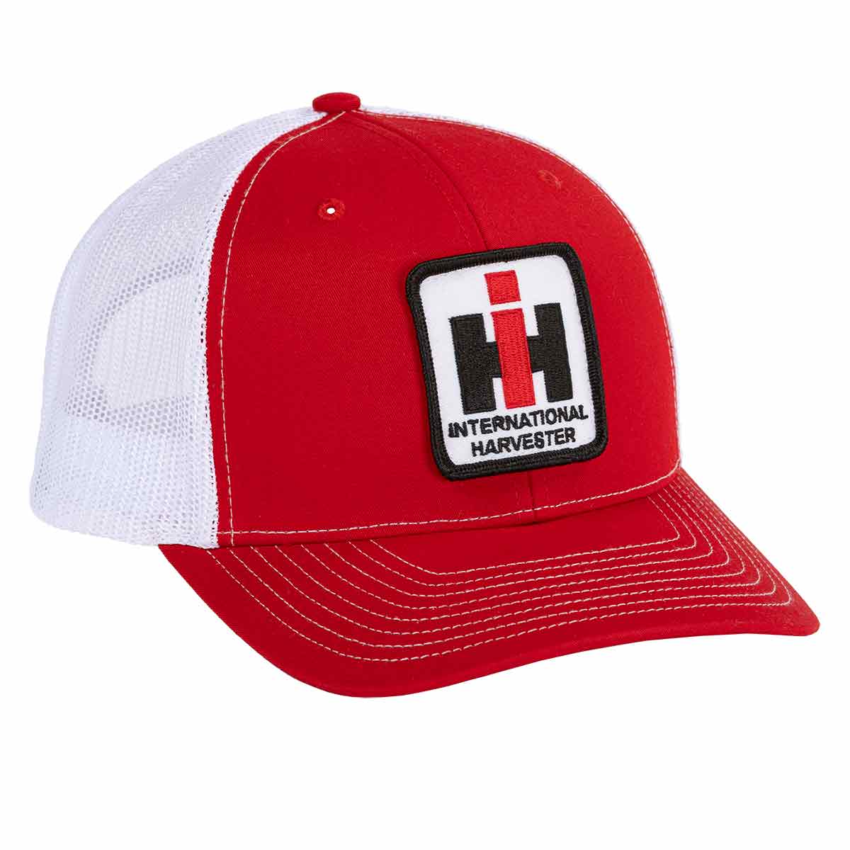 International Harvester Logo Trucker Hat Red with White Mesh - IH Gear ...